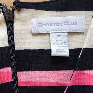 Charter Club | Dresses | Charter Club Striped Pleated Dress | Poshmark